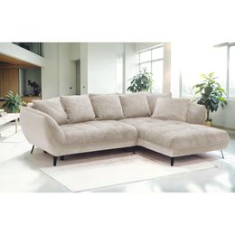 exxpo - SOFA FASHION Ecksofa »Midway mit einfacher Easy-Lift-Bettfunktion, bequem und modern« inkl. Bettfunktion und praktischem Bettkasten, L-Form...