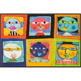 wash+dry by Kleen-Tex Fußmatte »Electric Crew« rechteckig bunt Obermaterial: 100% Polyamid B : 50 cm 1 Stk.