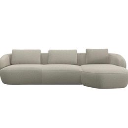 FLEXLUX Wohnlandschaft &raquo;Torino, rund, L-Form, Sofa-Ecke mit Recamiere, Longchair-Sofa&laquo; Modernes, organisches Sofa-Design, Kaltschaum, 