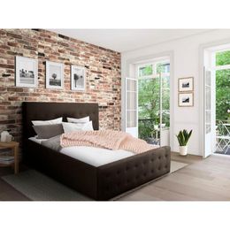 Home Affaire Polsterbett &raquo;Vaine&laquo; in 5 Breiten, auch in L&auml;nge 220 cm, incl. Roll-Lattenrost braun Liegefl&auml;che L&auml;nge Breite: 220 cm x 180 cm