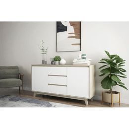 Inosign Sideboard »Delea« Kommode, Breite 140 cm Natur/Weiß