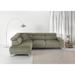3C Candy Ecksofa &raquo;Greve Sofa immer mit manuelle Kopfteilverstellungen, modern, elegant&laquo; wahlweise motorischer Sitzvorzug, bequem und zeitlos, L-Form 