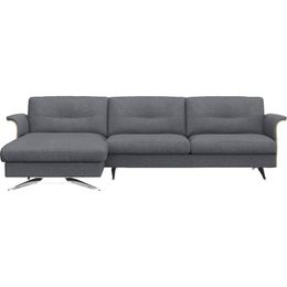 FLEXLUX Ecksofa »Glow bequem und komfortabel durch hochwertigen Sitzaufbau, L-Form« Modernes skandinavisches Design Navy Blue