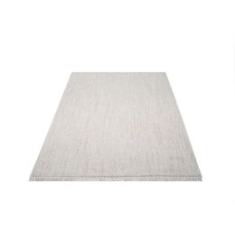 Carpet City Teppich »LINDO 8843« rechteckig 11 mm Höhe Kurzflor, Hochtief-Muster/ 3D-Effekt, Fransen, Boho-Stil, Wohnzimmer creme Obermaterial:...