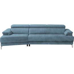 Egoitaliano Ecksofa &raquo;Soul, extravagantes Designsofa, Megasofa, super bequem, tolle Details&laquo; mit Trapez-Abschlu&szlig;element, inkl verstellbarer Kopfteile blau Luxus-