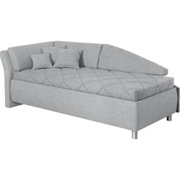 Alina Schlafsofa »Lindsay« Bettkasten, Zierkissen-Set aus: 2 Stk. 40x40cm, 1 Stk. 30x30cm grauweiss TMD 9
