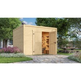 Weka Gartenhaus &raquo;Batu/Fynn 3&laquo; 28 mm starke Blockbohlen naturbelassen