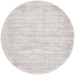 CarpetFine Teppich »Ava Viskoseteppich« rund 13 mm Höhe Seidenoptik, leichter Glanz, Wohnzimmer creme Obermaterial: 100% Viskose Ø 120 cm 1 Stk.