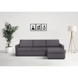 Places of Style Schlafsofa »GOLDPOINT Ecksofa 264 cm, Liegefläche (140/200cm), L-Form, « Bettfunktion, Bonell-Federkernmatratze und...