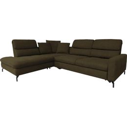 Alina Ecksofa &raquo;Louis&laquo; Breite 286 cm, R&uuml;ckenlehnenverstellung, wahlweise mit Bettfunktion grau Struktur fein TCM (100% Polyester)