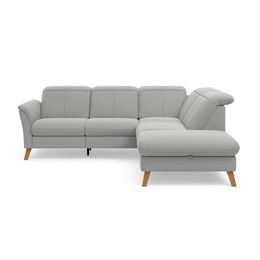 Sit & More SIT&MORE Ecksofa »Romero L-Form« wahlweise mit oder ohne TV-Funktion, Bettfunktion, Bettkasten silber