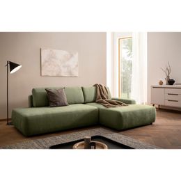Inosign Ecksofa »TORGE, Schlafsofa Cord, Samtvelours u. Strukur fein, Couch in L-Form« Schlaffunktion und Bettkasten, Liegefläche: 210x125 cm,...