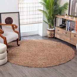 LIVABLISS Hochflor-Teppich &raquo;BORACAY&laquo; rund 37 mm H&ouml;he Flauschig, Langflor, Weich, Wohnzimmer Flurteppich, Grau Beige Obermaterial: 100% Polypropylen...