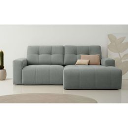 Home Affaire Ecksofa »Turnon, Lounge-sofa, Breite 221 cm« Chenille, mit Knopf- und Doppelsteppung, elegantes Aussehen dark grey 100%...