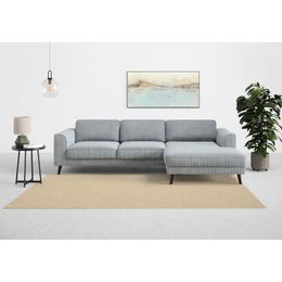Trendmanufaktur Ecksofa »Lumber Jack, elegantes Designsofa, zeitlos modern, hoher Sitzkomfort« wahlweise mit Bettfunktion u. Bettkasten, L-Form grau