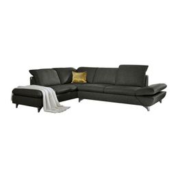 W.Schillig Ecksofa &raquo;taoo, elegant und zeitlos, bequem, L-Form&laquo; mit Sitziefenverstellung & Kopfteilverstellung braun Longlife Xtra-Leder Z59: 