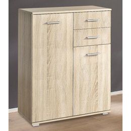 Priess Kombikommode braun Holzwerkstoff
