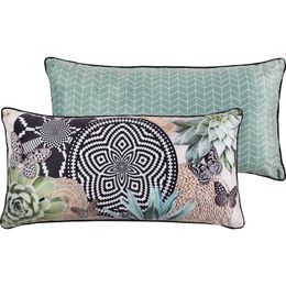 HIP Dekokissen &raquo;Skylar&laquo; Mit F&uuml;llung, 1 St&uuml;ck, Biese, 30x60, Wendeoptik, Weich, Mandala, Gr&uuml;n multi/gr&uuml;n/natur/sand + bedruckt Obermaterial: 100%...