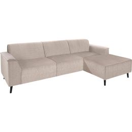 DOMO collection Ecksofa »Amora, inklusive komfortablem Federkern für mehr Sitzkomfort, L-Form« mit Recamiere, zeitlos und elegant, Komfortsitzhöhe...