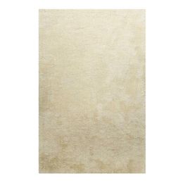 HOMIE LIVING Teppich »Pisa« rund 25 mm Höhe Hochflor, Microfaser, uni, weich, Shaggy, Wohnzimmer, Schlafzimmer beige Obermaterial: 100% Polyester B...