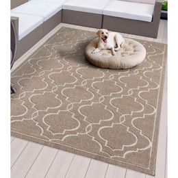 MERINOS Teppich &raquo;Tenerife Plus 54090&laquo; rechteckig 5 mm H&ouml;he In- und Outdoor geeignet, robuster Kurzflor, Balkon, Au&szlig;enbereich beige Obermaterial:...