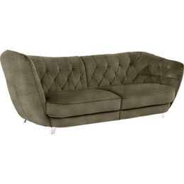 LEONIQUE Big-Sofa »Retro« stylischer Hochlehner pino