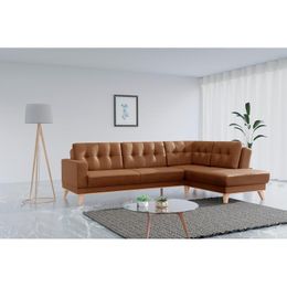 Sit & More sit&more Ecksofa &raquo;Lavida L-Form&laquo; wahlweise mit Kippfunktion und Bettkasten braun 100% PES