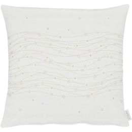 Apelt Dekokissen »1504« Kissenhülle ohne Füllung, 1 Stück goldfarben/natur + Sterne Bezug: 70% Polyester, 30% Viskose B/L: 49 cm x 49 cm