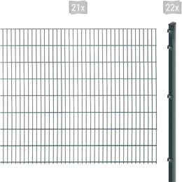 Arvotec Doppelstabmattenzaun &raquo;EXCLUSIVE 163 zum Einbetonieren&laquo; Zaunh&ouml;he 163 cm, Zaunl&auml;nge 2 - 60 m grau Kunststoff, Stahl