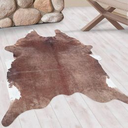Ayyildiz Teppiche Teppich &raquo;ETOSHA 4112&laquo; tierfellf&ouml;rmig 6 mm H&ouml;he Pflegeleicht / Moderner Fell Look braun Obermaterial: 100% Polyester B : 150 cm...