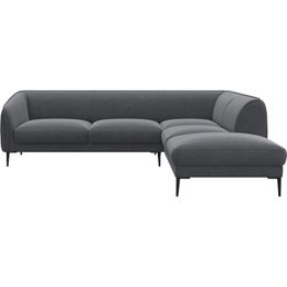 FLEXLUX Ecksofa »Belle Designsofa, L-Form, B/T 268/209 cm« Skandinavisches Design, In hochwertiger Verarbeitung Soft Grey