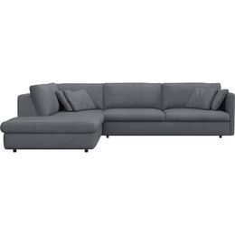 FLEXLUX Ecksofa »Lovane, elegant und zeitlos, bequem, L-Form« Weich & anschmiegsam, große Sitztiefe auf Kaltschaum, Dekokissen inkl. Navy Blue