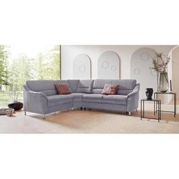Places of Style Ecksofa &raquo;Cardoso L-Form&laquo; mit Trapezecke f&uuml;r mehr Sitzkomfort, wahlweise auch mit Bettfunktion grau Luxus-Microfaser ALTARA NUBUCK (100