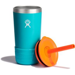 Hydro Flask Trinkflasche &raquo;Kids Tumbler WITH Straw & Boot&laquo; TempShield - doppelwandige Vakuumisolierung, 354 ml, Trinkhalmdeckel Seaspray 354 ml