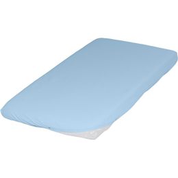 SETEX Matratzenschutzbezug &raquo;Feinbiber Spannbetttuch wasserdicht&laquo; F&uuml;r Matratzen mit einer von H&ouml;he von 10-12cm hellblau