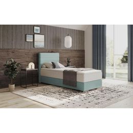 MR. COUCH Boxbett »Stratus 2« inkl. Bettkasten und Matratze Stripes 8624 blue grey