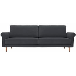 Creation BY ROLF BENZ 3-Sitzer &raquo;CR.450, Designsofa, Loungesofa&laquo; modern Landhaus, Breite 208 cm, F&uuml;&szlig;e in Nussbaum schwarz NaturLEDER OSKAR (echtes 