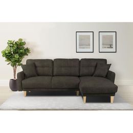 Home Affaire Ecksofa &raquo;TRIPLO optionale Schlafsofa mit Bettkasten, Ma&szlig;e B/T/H: 234/164/89 cm&laquo; L-Form wahlweise mit Bettfunktion - Liegefl&auml;che 132x210 