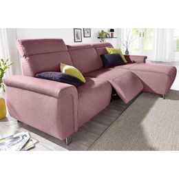 Sit & More SIT&MORE Ecksofa »Township L-Form« wahlweise mit elektrischer Wallfree-Funktion altrosa