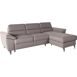 Sit & More SIT&MORE Ecksofa »Sorano L-Form« wahlweise mit Bettfunktion und Bettkasten hellgrau
