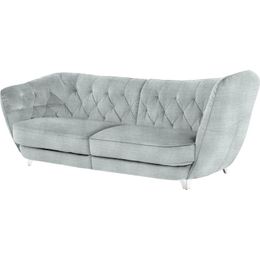 LEONIQUE Big-Sofa »Retro« stylischer Hochlehner titano 0