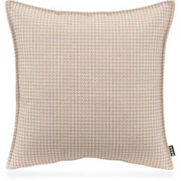 HOCK H.O.C.K. Dekokissen &raquo;Bobo&laquo; mit Jaquard-Struktur, Kissenh&uuml;lle mit F&uuml;llung, 1 St&uuml;ck beige/taupe + Jaquard-Struktur gemustert Obermaterial: 87%...
