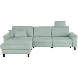 3C CANDY Ecksofa »Mainau L-Form« Relaxfunktion im 1, 5-Sitzer, motorische Schlaffunktion in Longchair mint