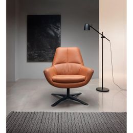 BETYPE Drehsessel »Be Organic Standard Back, Loungesessel« in elegantem Design mit Drehfunktion cognac