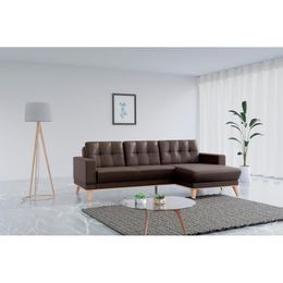 Sit & More SIT&MORE Ecksofa »Lavida L-Form« wahlweise mit Kippfunktion und Bettkasten anthrazit