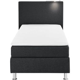 Collection AB Boxspringbett inkl. LED-Beleuchtung und Topper anthrazit
