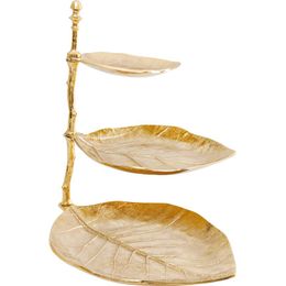KARE DESIGN Etagere »Deko Etagere Leaf Gold« goldfarben