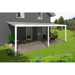 Skan Holz SKANHOLZ Terrassendach &raquo;Garda&laquo; BxT: 648x257 wei&szlig;