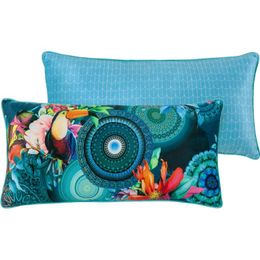 HIP Dekokissen &raquo;Cailani&laquo; Mit F&uuml;llung, 1 St&uuml;ck, Biese, Wendeoptik, Weich, Mandala, Blau blau/multi/bunt + bedruckt Obermaterial: 100% Polyester B/L:...