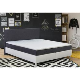 Collection AB Boxspringbett inklusive Topper weiß/grau